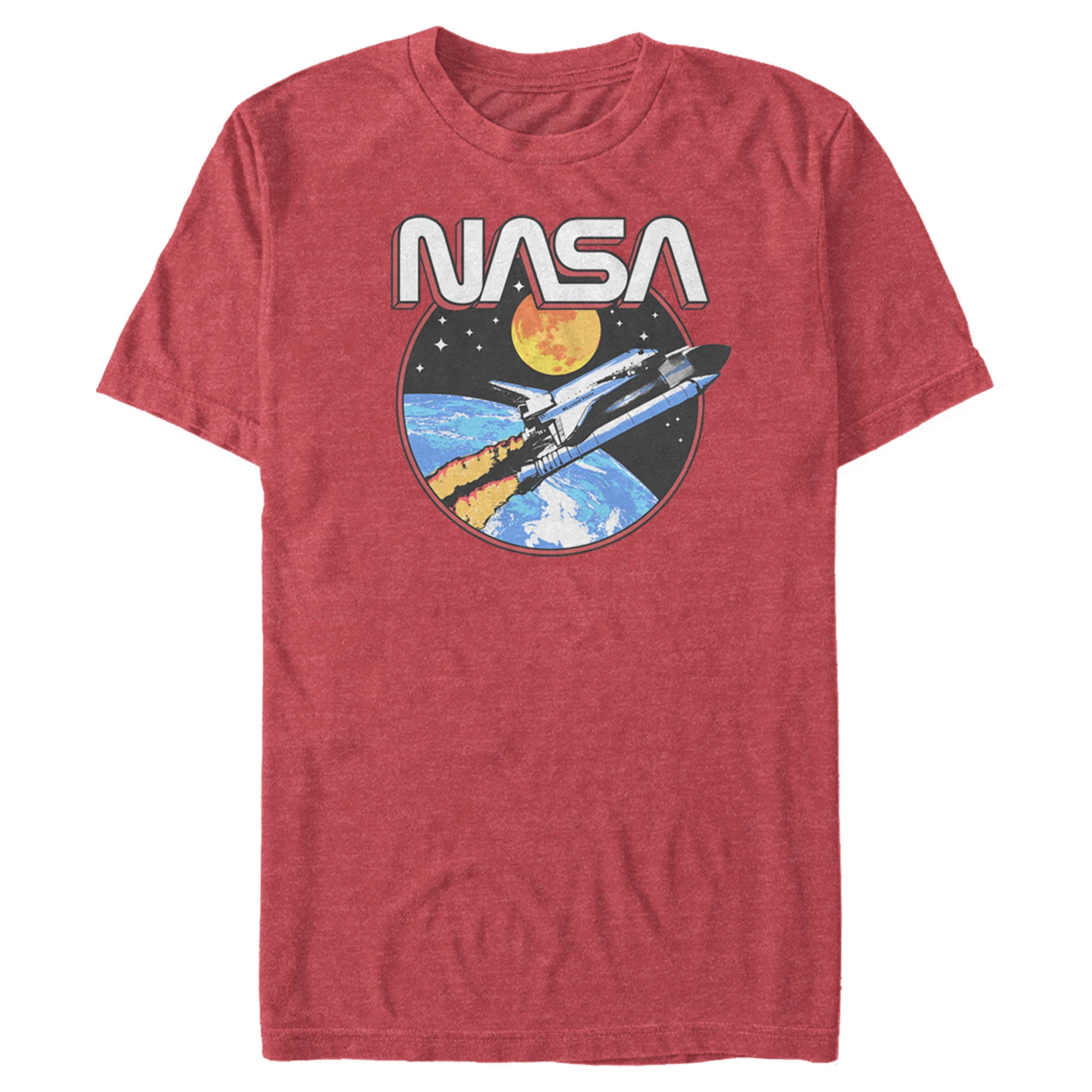 Men's NASA Shuttle Journey Graphic Tee Red Heather Medium - Walmart.com