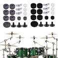 18Pcs/Set Drum Felts Pad Anti-Scratch Protect Compact Felt Pad Drum ...