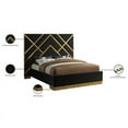 Meridian Furniture Vector Rich Velvet King Bed in Black - Walmart.com