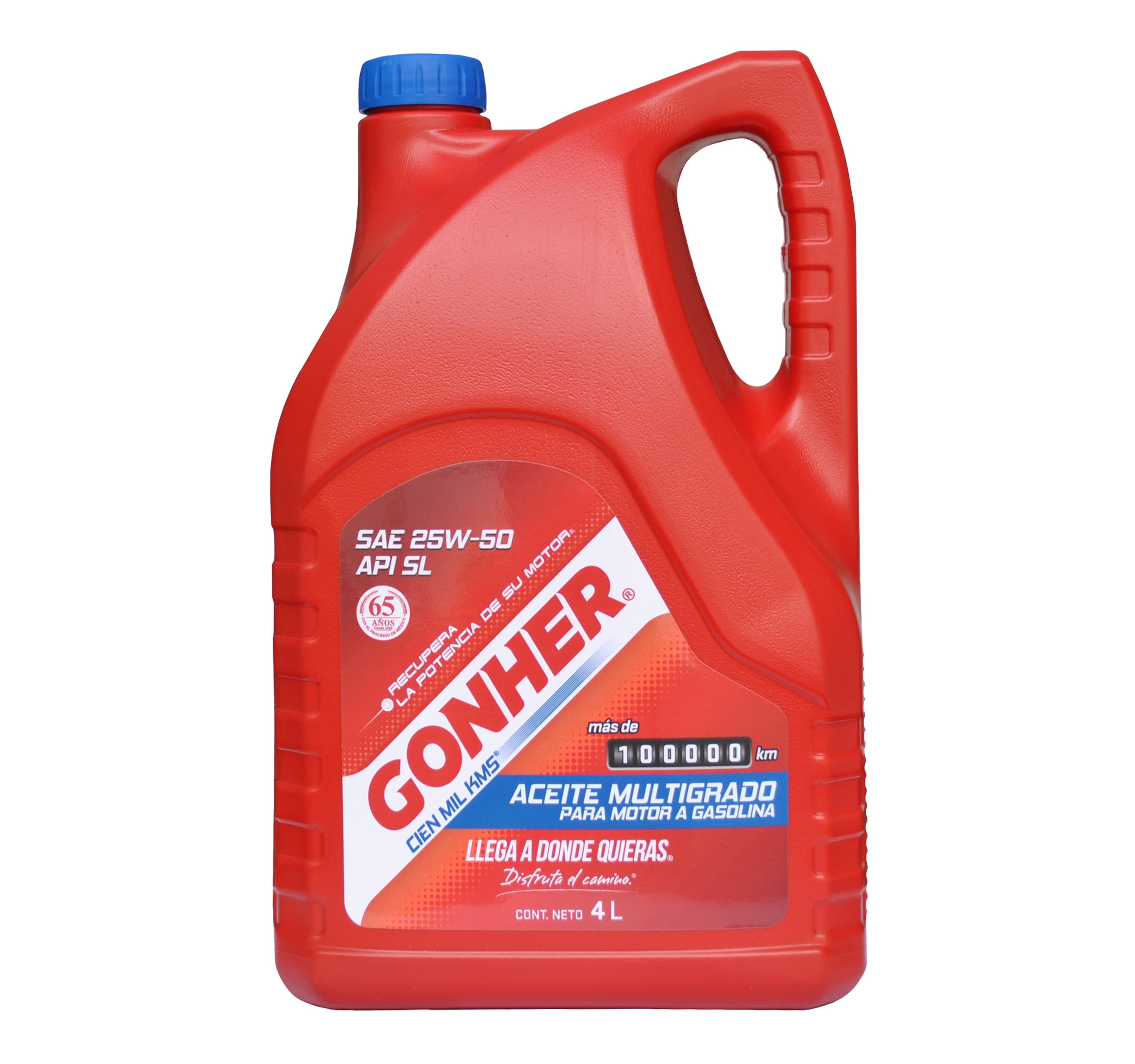 Aceite de Motor GONHER 25W50 Mineral 1012669 Alto Kilometraje 4 L | Bodega Aurrera en línea
