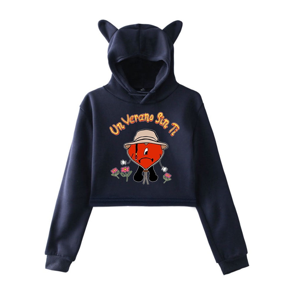 Bad Bunny Un Verano Sin Ti Merch Hoodies Sweatshirts for Girls Cat Ear ...