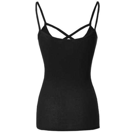 FashionOutfit - FashionOutfit Women's Caged Front Spaghetti Strap Soft ...