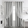 Blackout Curtains Double Layer Star Lace Window Curtains 40x51In, 2-in ...