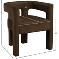 Meridian Furniture Athena Brown Velvet Dining Chair - Walmart.com