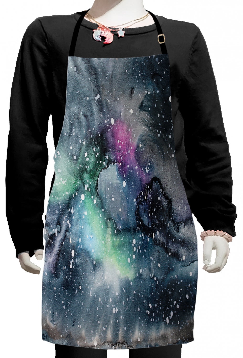 Psychedelic Kids Apron, Space Galaxy Inspired Hazy Grunge Modern ...
