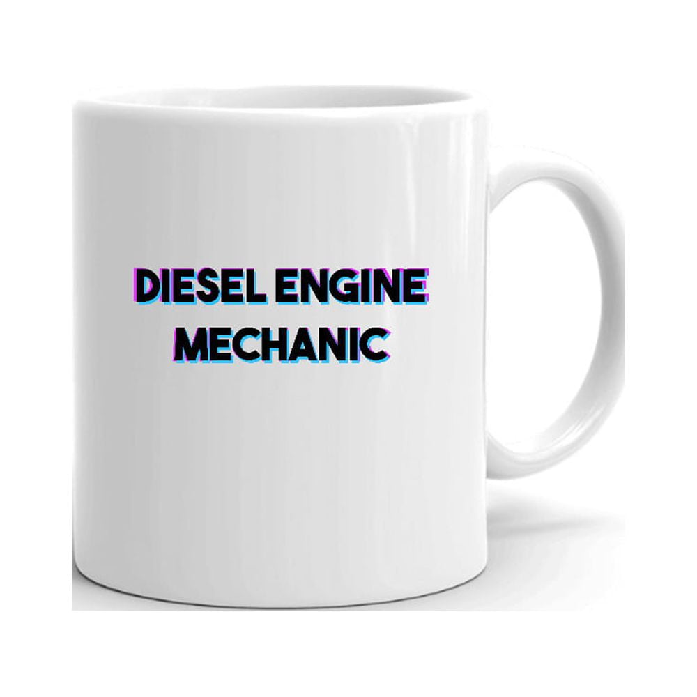 Tri Color Diesel Engine Mechanic Ceramic Dishwasher And Microwave Safe ...