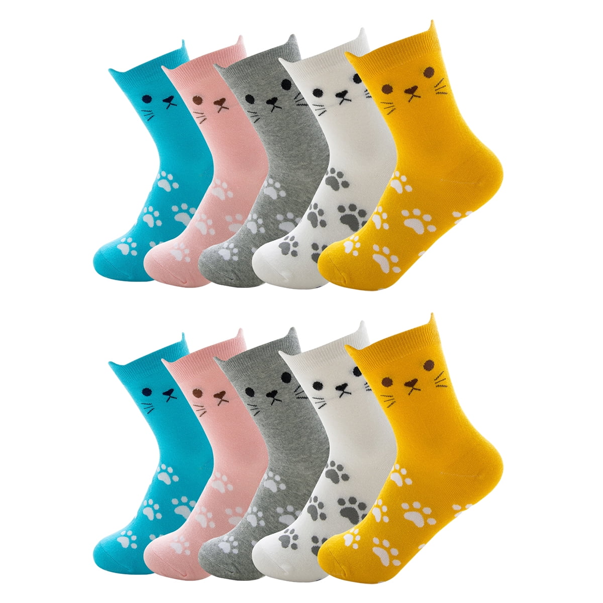 Click here for Taiwo 5pairs Womens Cat Socks Cute Animal Socks Ca... prices
