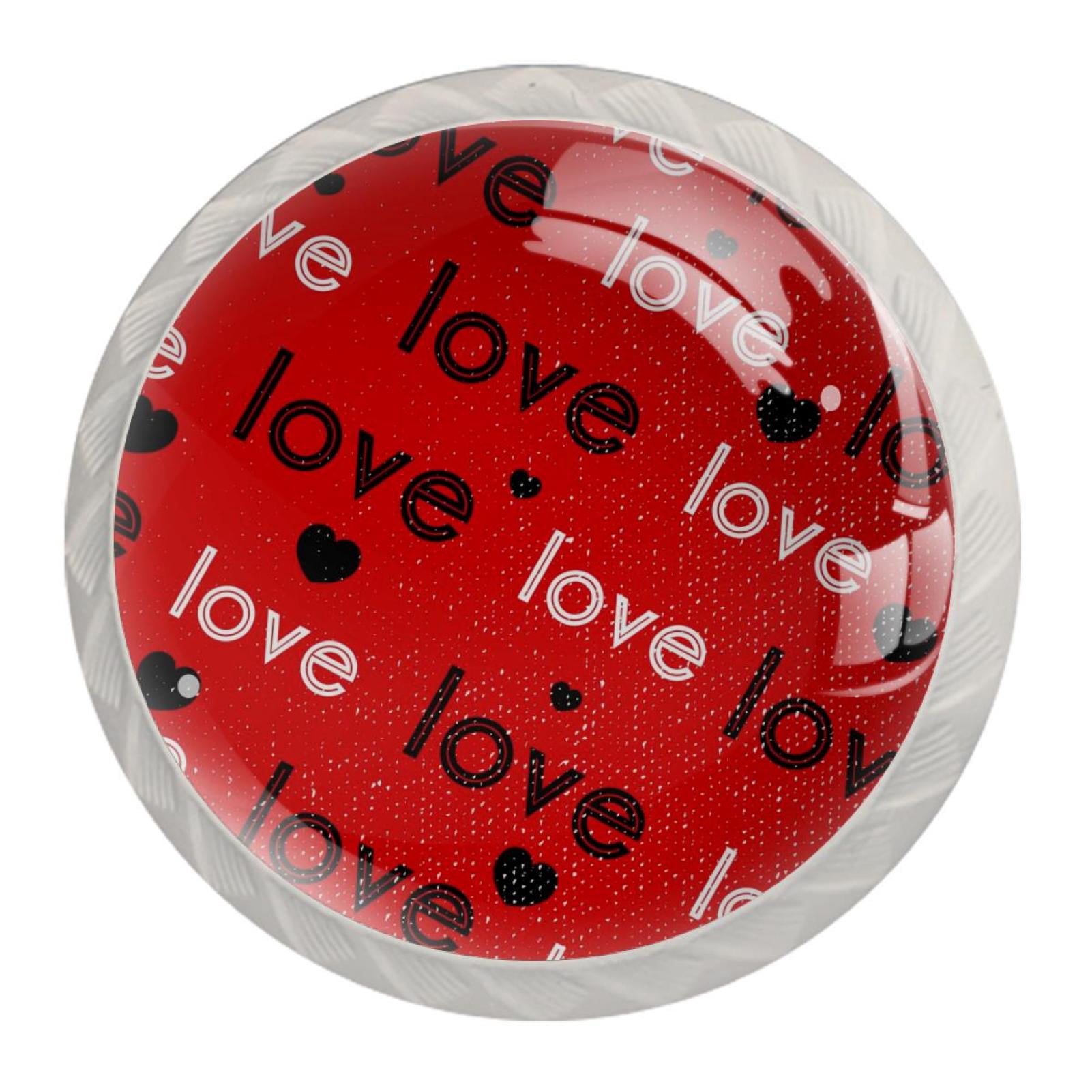 4 Pcs Love Heart Knobs for Kitchen Cabinet Cupboard Dresser Bookcase ...