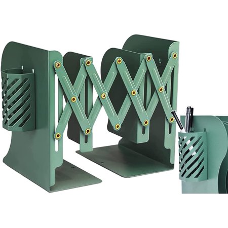CARBONLIKE Adjustable Metal Bookends, Decorative Adjustable Metal Book ...