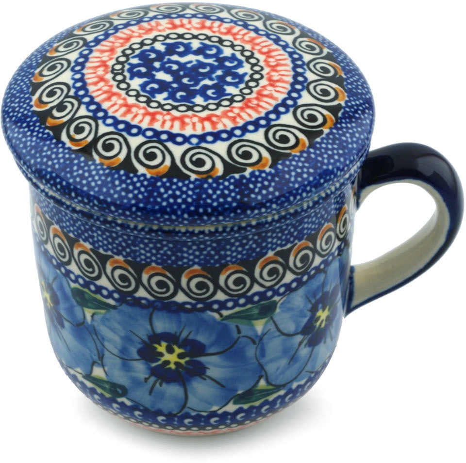 Polish Pottery 11 oz Brewing Mug (Regal Bouquet Theme) Signature UNIKAT ...