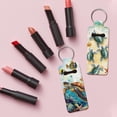 1set Elastic Neoprene Keychains Lipstick Bags with Iron Keychain Rings ...