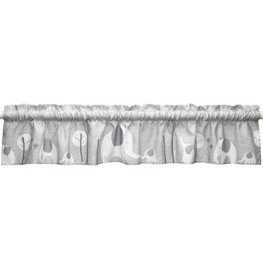 Bedtime Originals Mighty Jungle Gray Elephant/Giraffe Window Valance ...