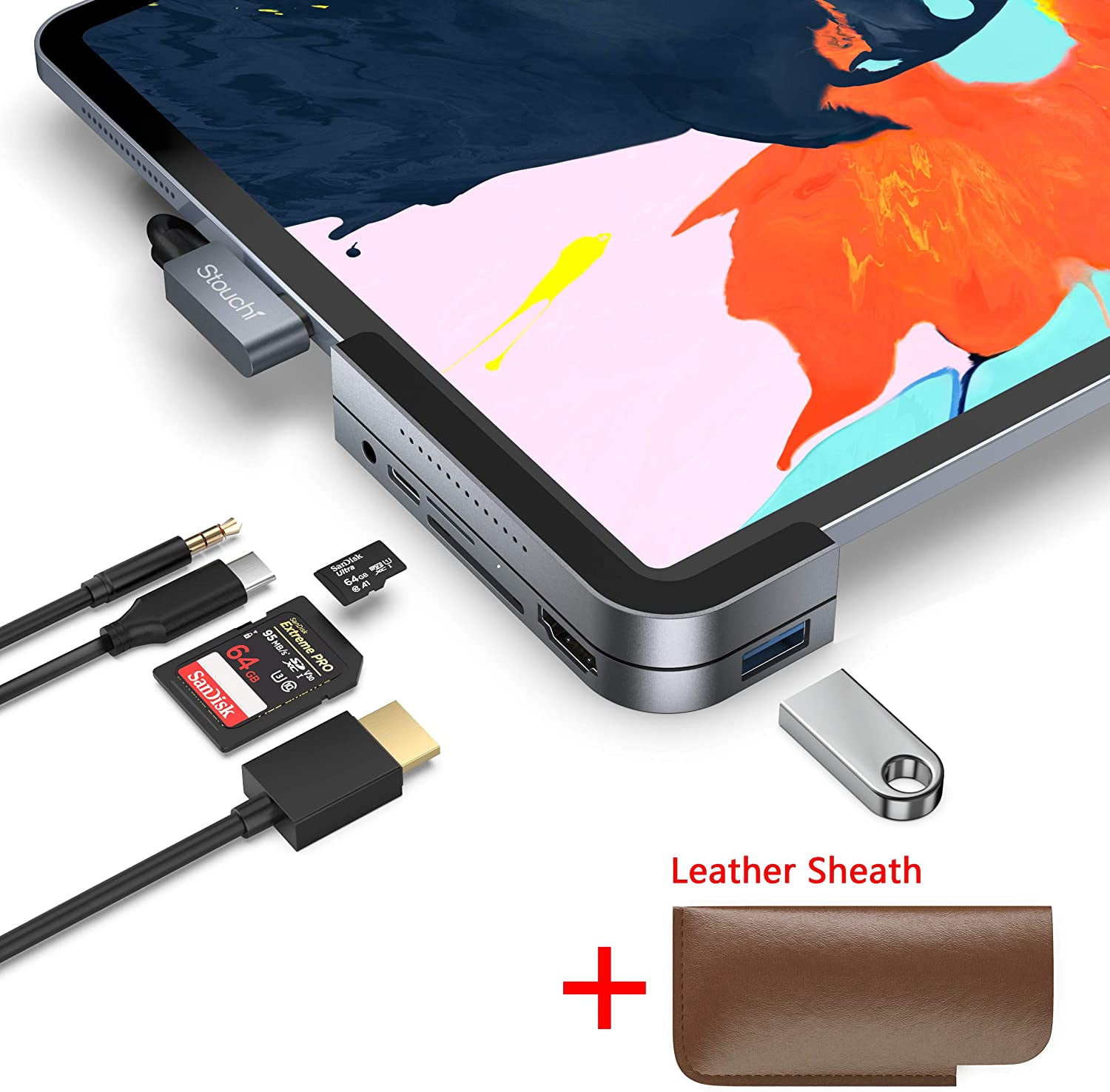 Stouchi Invisible USB C Hub For iPad Pro, iPad Pro 2018 Docking Station ...