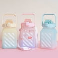 KOMOO 1500ml Portable Belly Bottle,Cute Water Bottles with Straws ...
