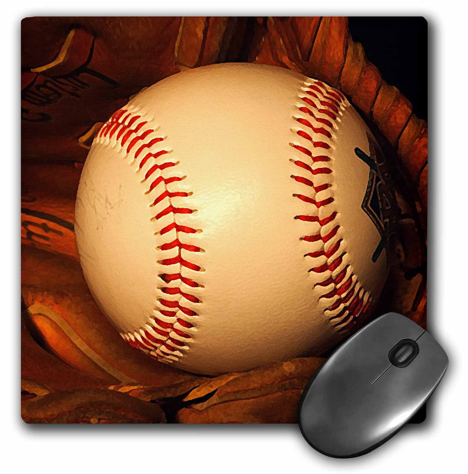 3dRose Baseball, Mouse Pad, 8 by 8 inches - Walmart.com