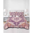 Bohemia Turkish Pattern Quilts Bedding Set Queen Size Purple Retro ...