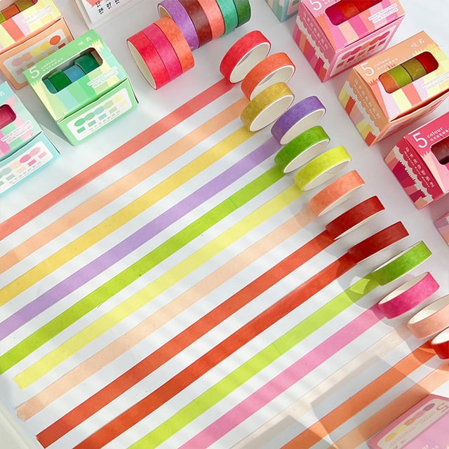 Colored Masking Tape - 5 Colors Masking Tape Painters Tape Art & Crafts ...