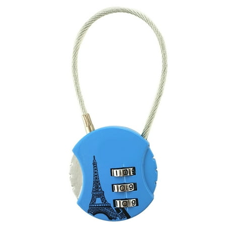 Combination Lock 3 Digit Combination Lock Resettable Luggage Locks Code ...