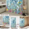 Bathroom Shower Curtain Underwater Life Octopus Coral Waterproof Shower ...