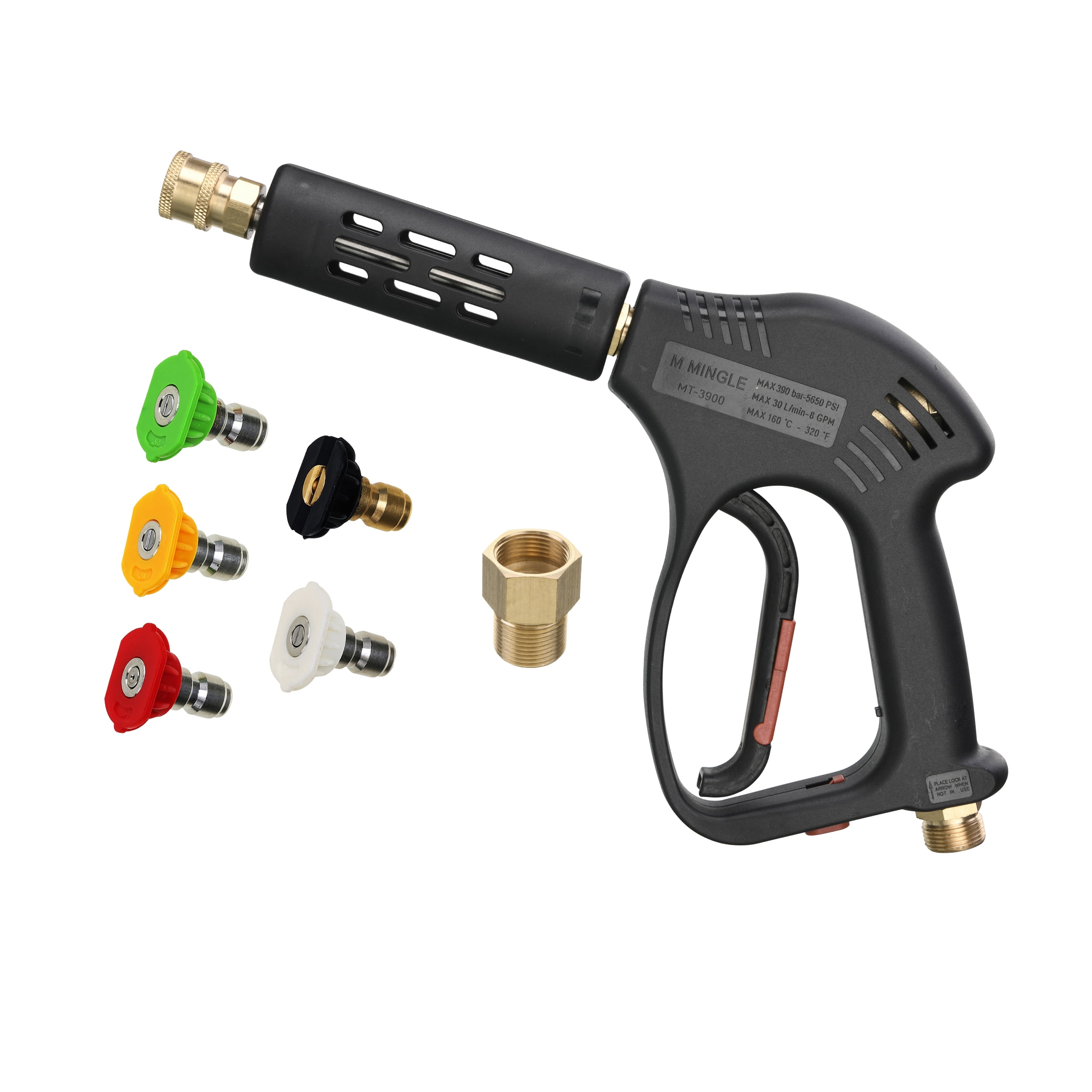 M MINGLE Short High Pressure Washer Gun, Replacement for Hot and Cold ...
