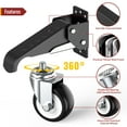 HOLKIE Retractable Caster Wheels, Heavy Duty Workbench Casters ...