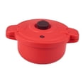 Microwave Pressure Cooker Small Cooking Pot with Locking Lid and Anti ...