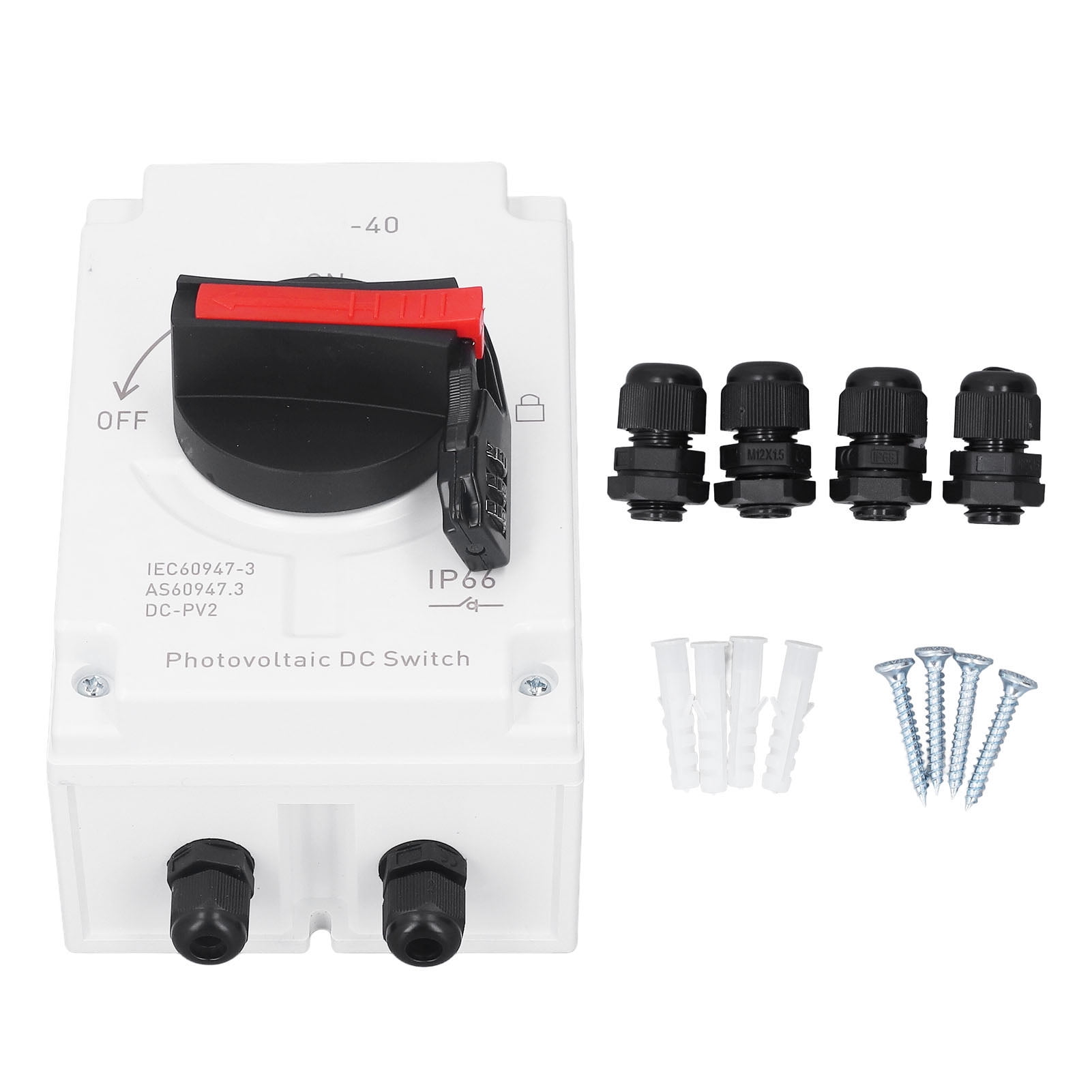 DC1200V 32A Photovoltaic Isolator Disconnect Switch Solar PV Changeover Switch IP66 Waterproof ...