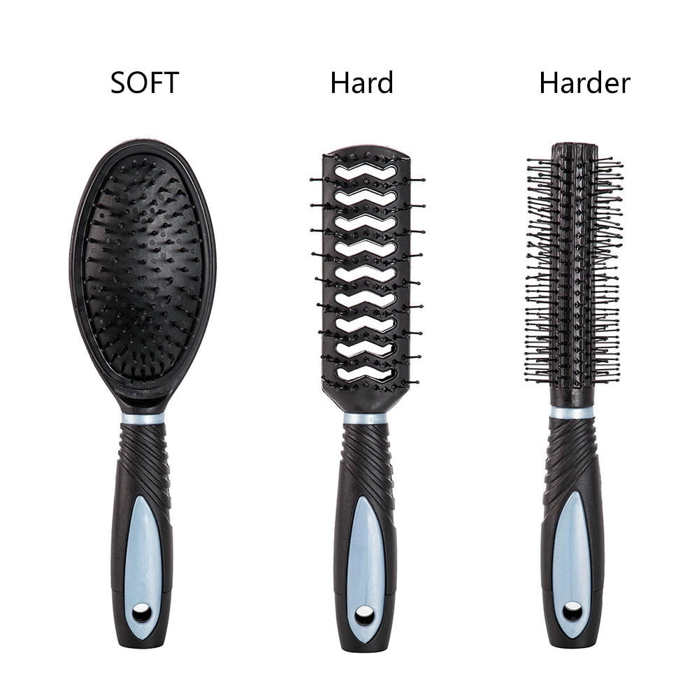 5pcs Hair Brush Comb Set Women Ladies Care Massage With Mirror And