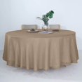 Efavormart 108" Premium Taupe Faux Linen Tablecloth | Slubby Textured ...