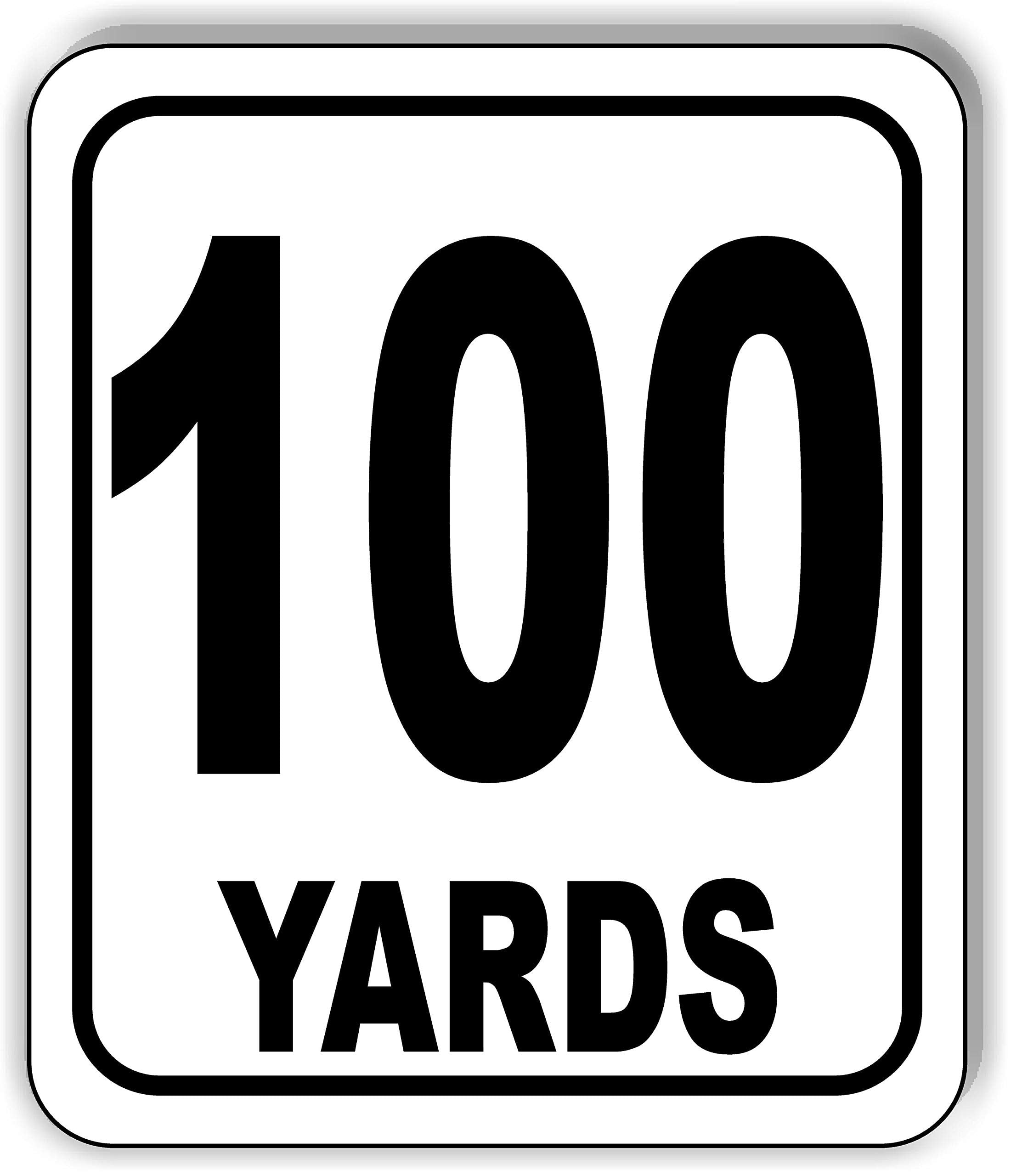 100 YARDS Distance Marker Running Race 5k Marathon Aluminum Composite ...