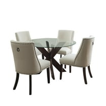Powell Augusta 5-Piece Dining Set, Espresso/Natural - Walmart.com