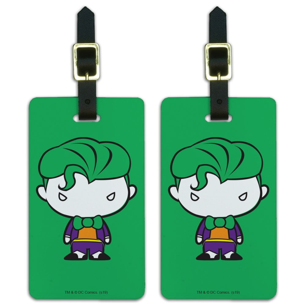 Batman Joker Cute Chibi Character Luggage ID Tags Suitcase Carry-On ...
