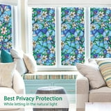Yanluna Privacy Window Film Stained Glass Window Film Non-Adhesive ...