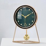 deevoka Clock Metal Pendulum Hanging Decor Wall Clock Desk Clocks DIY ...
