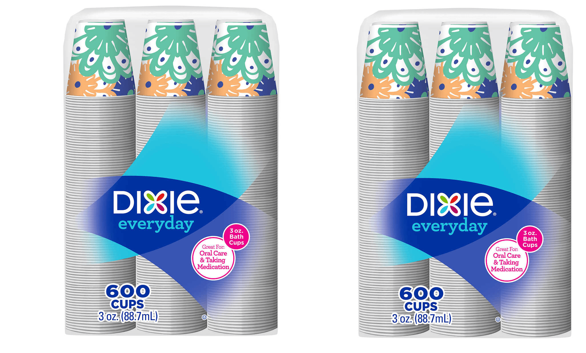 Dixie Bath Cold Cups 3 oz, 1200 Count (Designs my vary) - Walmart.com