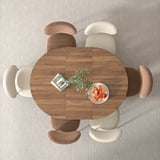 Round Dining Table Modern Extendable Dining Table with Removable Leaves ...