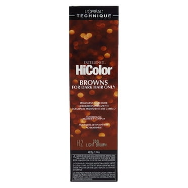 L'Oreal Excellence HiColor H1 Coolest Brown Permanent Hair Color Creme ...