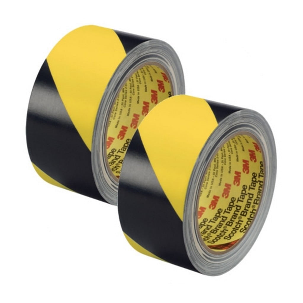 3M Hazard Warning Tape 5702 Yellow/Black 2" X 36 Yard Roll (2 Pack) - Walmart.com
