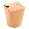 Bio Tek 16 oz Round Kraft Paper Noodle Take Out Container - 3 1/4" x 3 ...