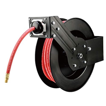 DP Dynamic Power Hose Reel with 3/8 in. x 50ft. Rubber Air Hose Auto ...