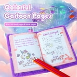 PinkSheep Unicorn Furry Diary with Lock and Key, 7.87x5.70 inch Fuzzy ...