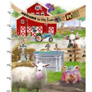 36" X 44" Panel Ellie Mae Stuffable Pig Stuffed Animal Kids Toys Cotton ...