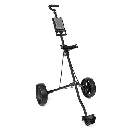 2 Wheel Golf Pull Push Cart Stand Compact Folding Trolley Swivel with ...