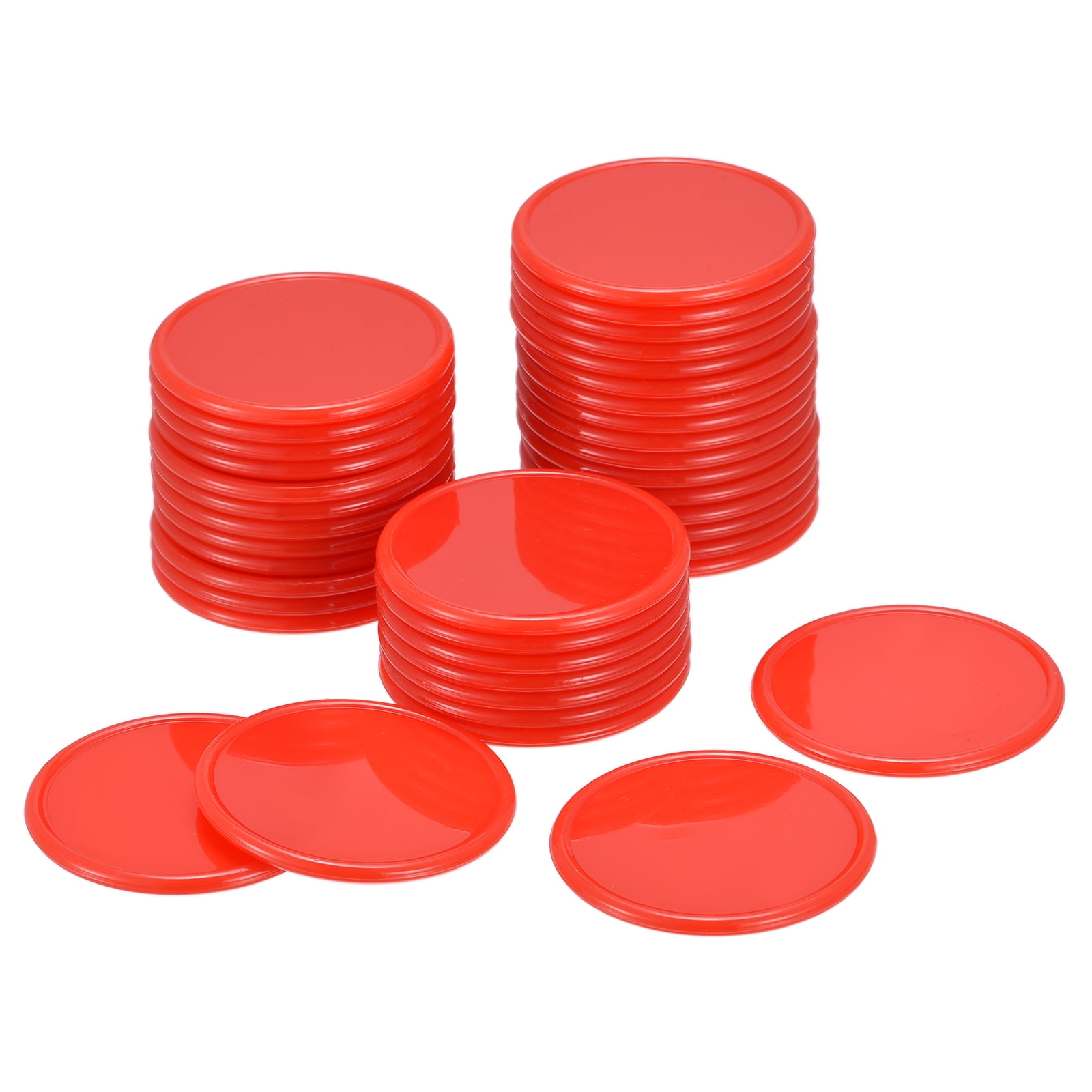Uxcell Small Plastic Learning Counters 37mm/1.45 Inch Red Pack of 100 ...