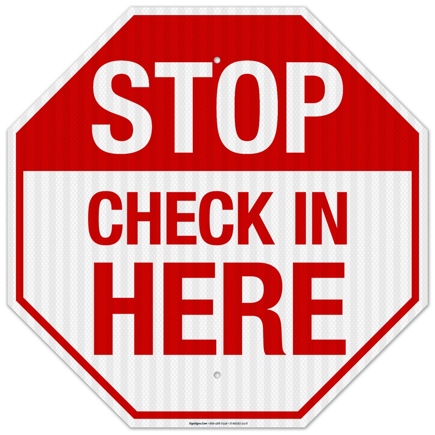 Stop Check In Here Sign, - Walmart.com
