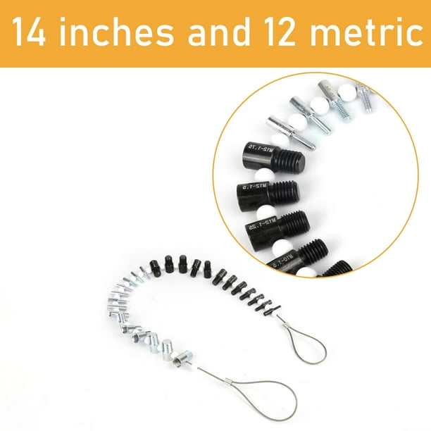 Comprobador de comprobación de rosca de tornillo de tuerca de perno métrico imperial 26 calibre ...