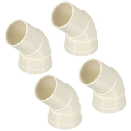 Uxcell PVC Water Pipe 45 Degree Elbow Fitting 50mm ID to 45mm OD Tube ...