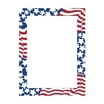 American Flag Patriotic Letter Papers, Set of 25 - Printing Sheets, 8 1 ...