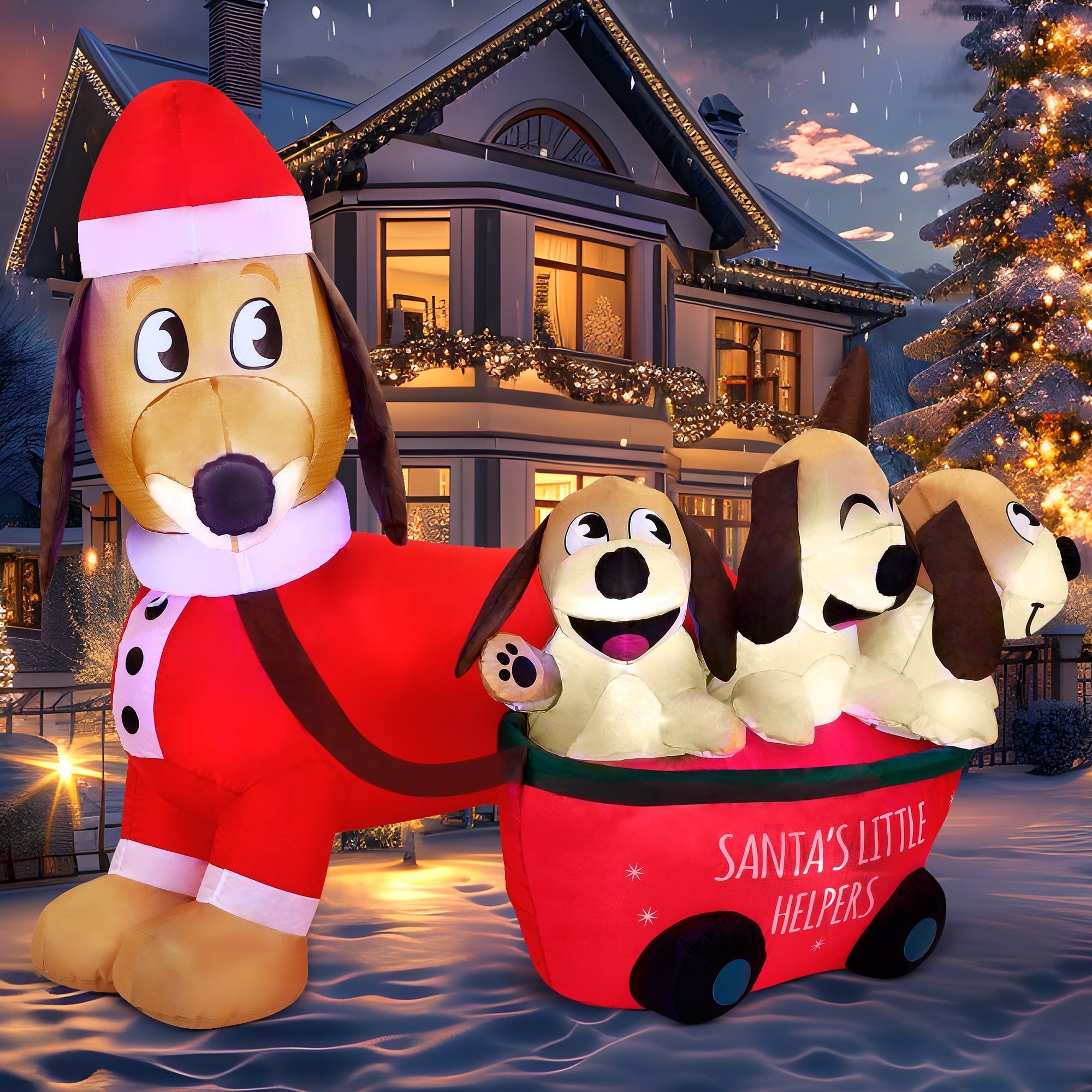 Click here for Joyfy 5 Ft Christmas Inflatables Dog Outdoor Decor... prices