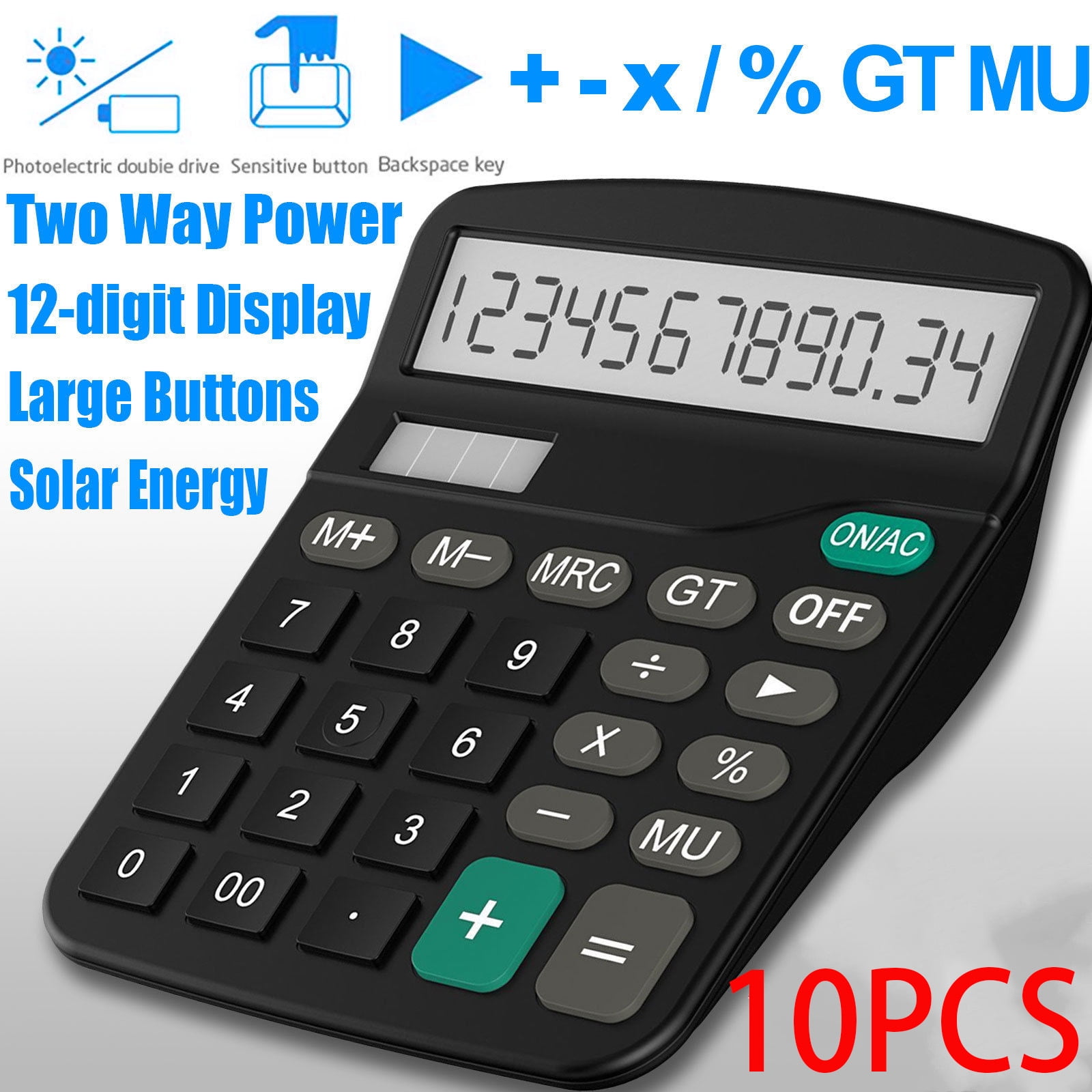 Office Calculator, OBOSOE Standard Function Desktop Calculator with 12 Digit Large LCD Display ...